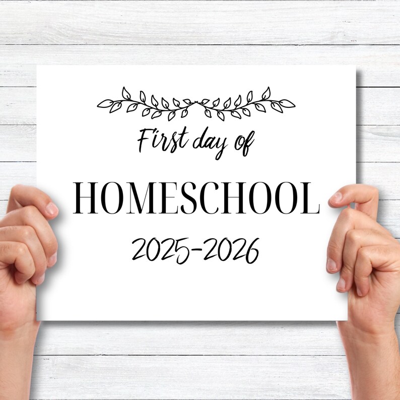First Day of Homeschool Sign Printable Homeschool 1st Day Sign Back to ...