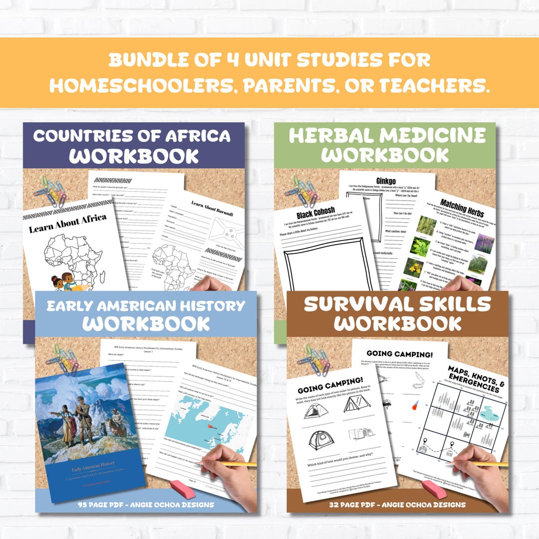 Homeschool Unit Study Bundle for Homeschoolers, Parents, and Teachers ...