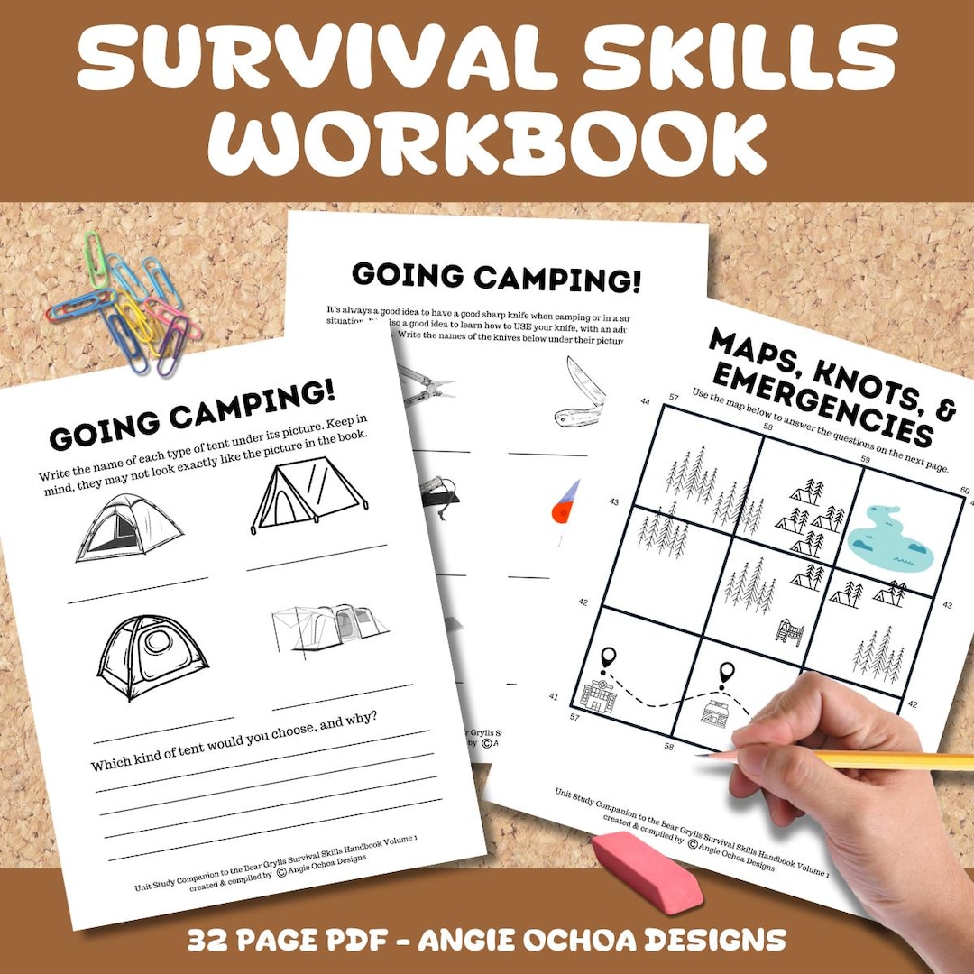 Survival Skills Unit Study Printable Worksheets for Teachers ...