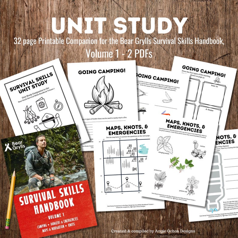 Survival Skills Unit Study Printable Worksheets for Teachers ...