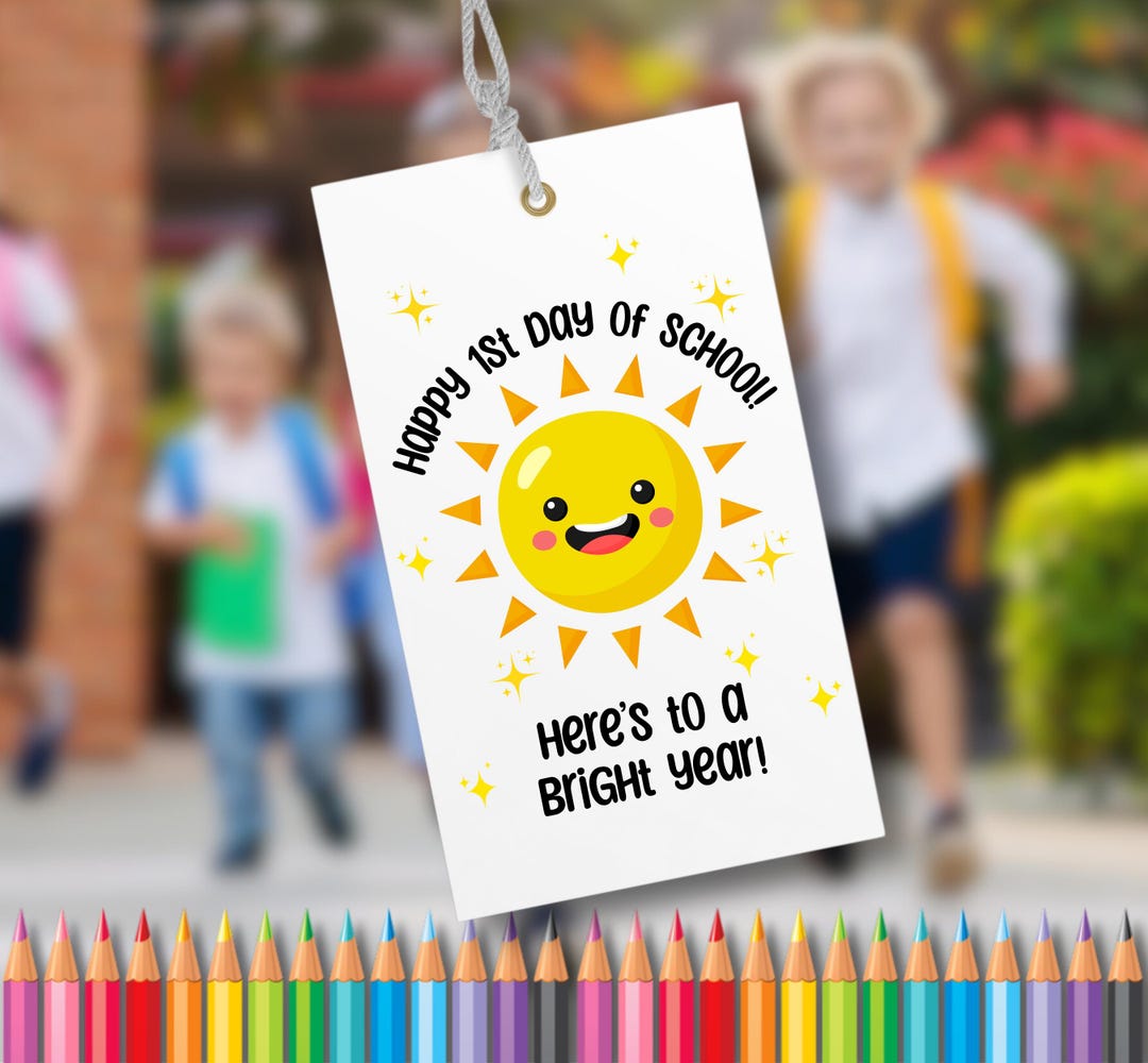 Back to School Printable Treat Bag Tag for Favor Bag Printable Goodie ...