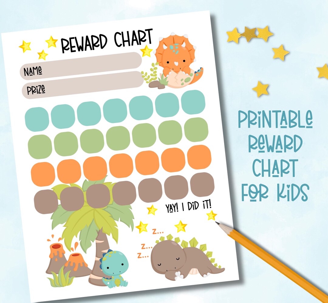 Reward Chart for Kids Reward Chart for Toddlers Printable Sticker Chart ...