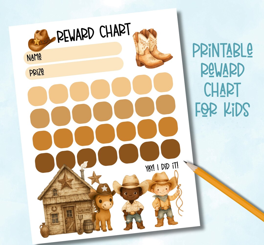 Reward Chart for Kids Reward Chart for Toddlers Printable Sticker Chart ...