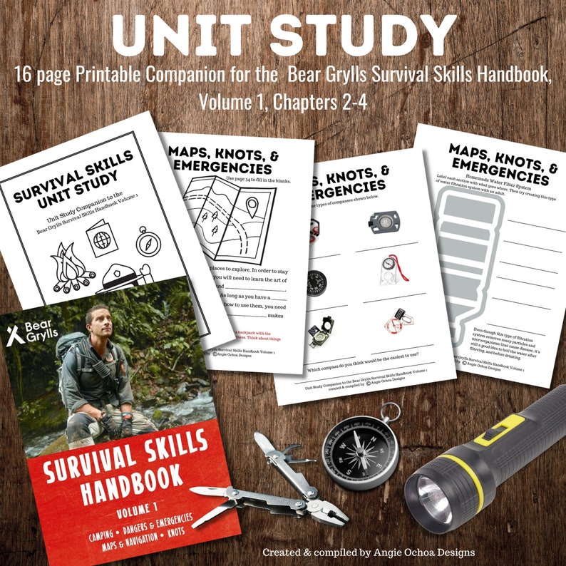 Survival Skills Printable Unit Study for Kids - Companion for the Bear ...