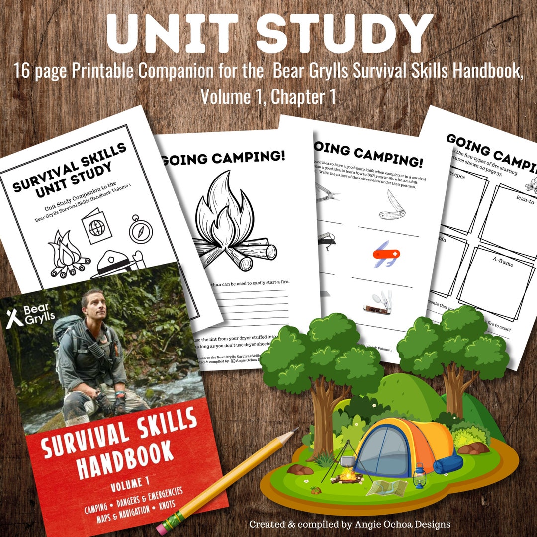 16 Page Printable Unit Study - Companion for the Bear Grylls Survival ...