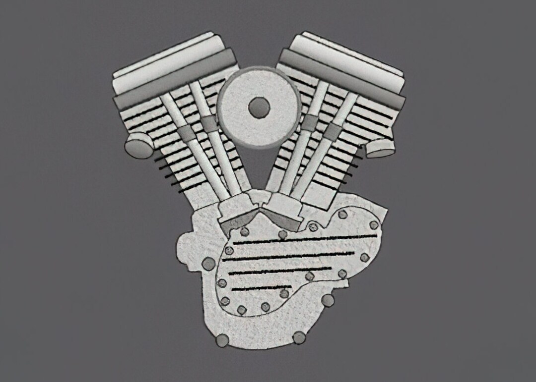 Harley Davidson Panhead Motorcycle Engine Embroidery Design - Etsy