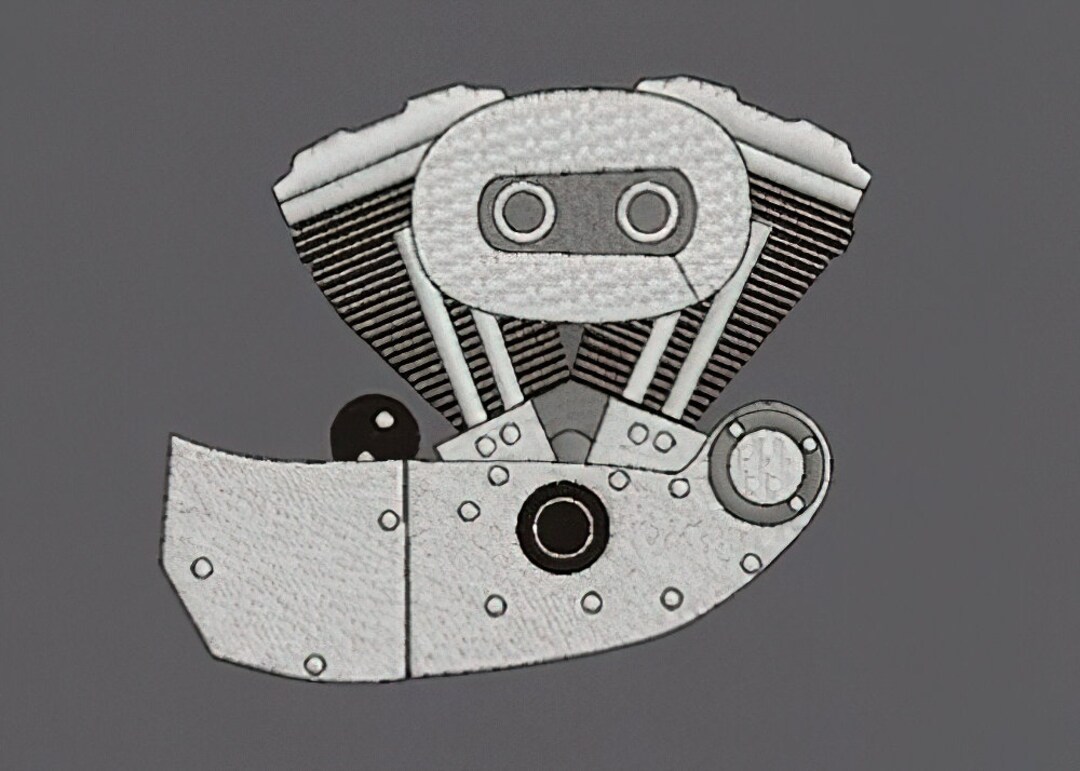 Harley Davidson Sportster Motorcycle Engine Embroidery Design - Etsy