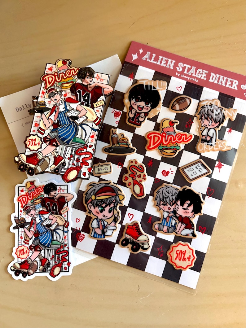 Ivantill Alien Stage Diner Enamel Pins - Etsy