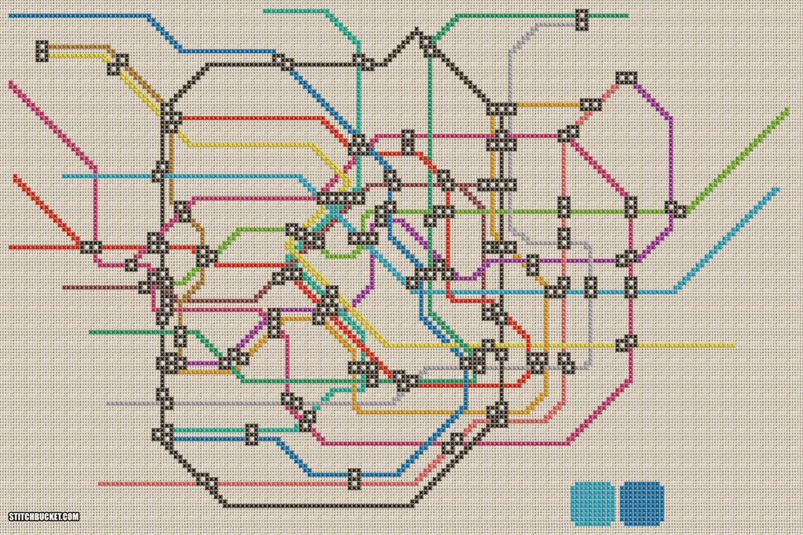 Tokyo Metro Subway Cross Stitch Pattern - Etsy