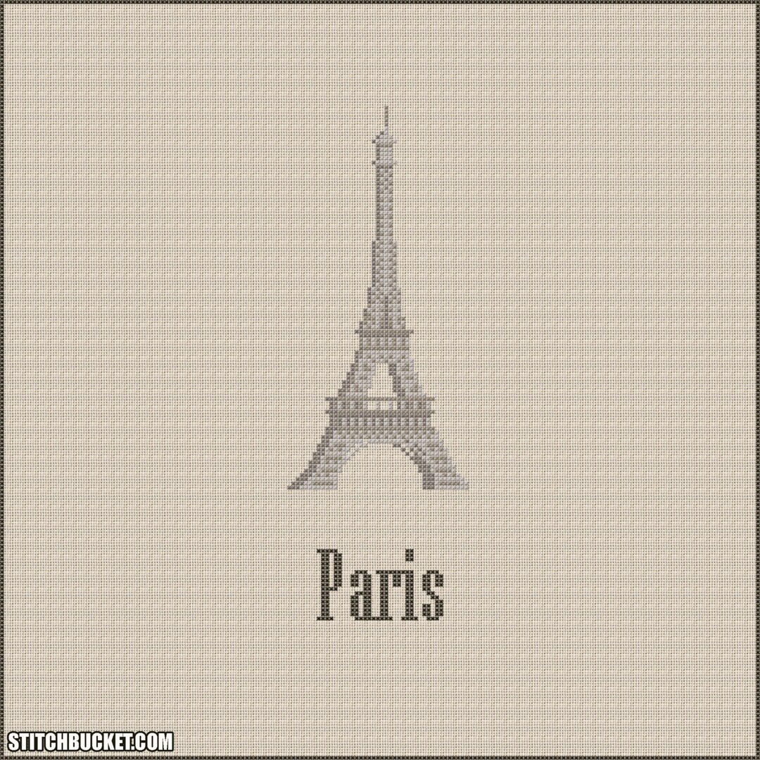 Paris Eiffel Tower Cross Stitch Pattern - Etsy