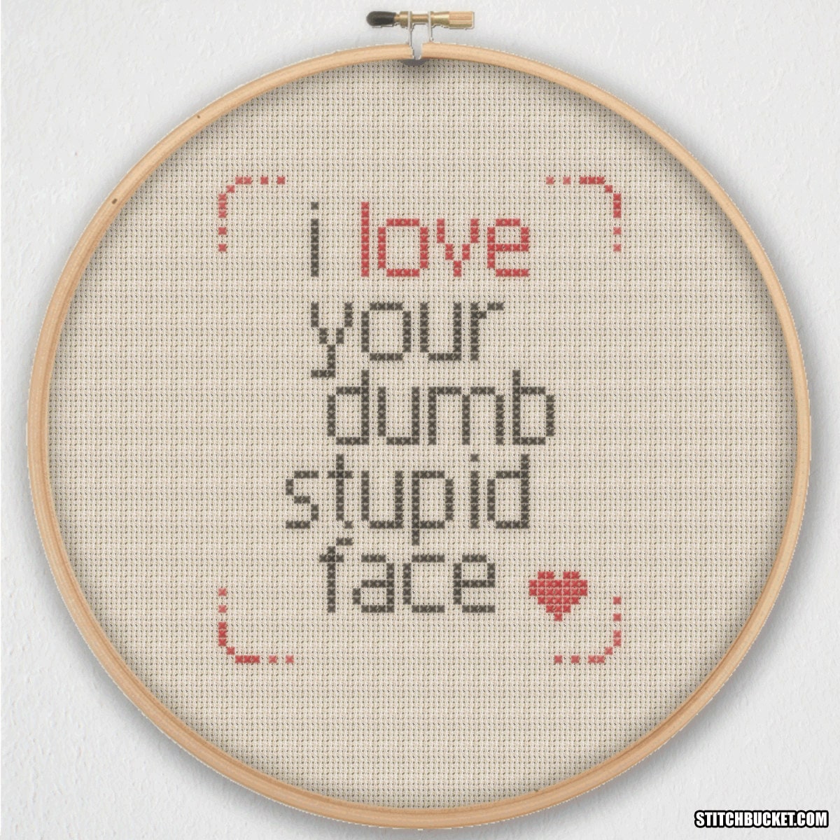 I Love Your Dumb Stupid Face Cross Stitch Pattern Instant | Etsy