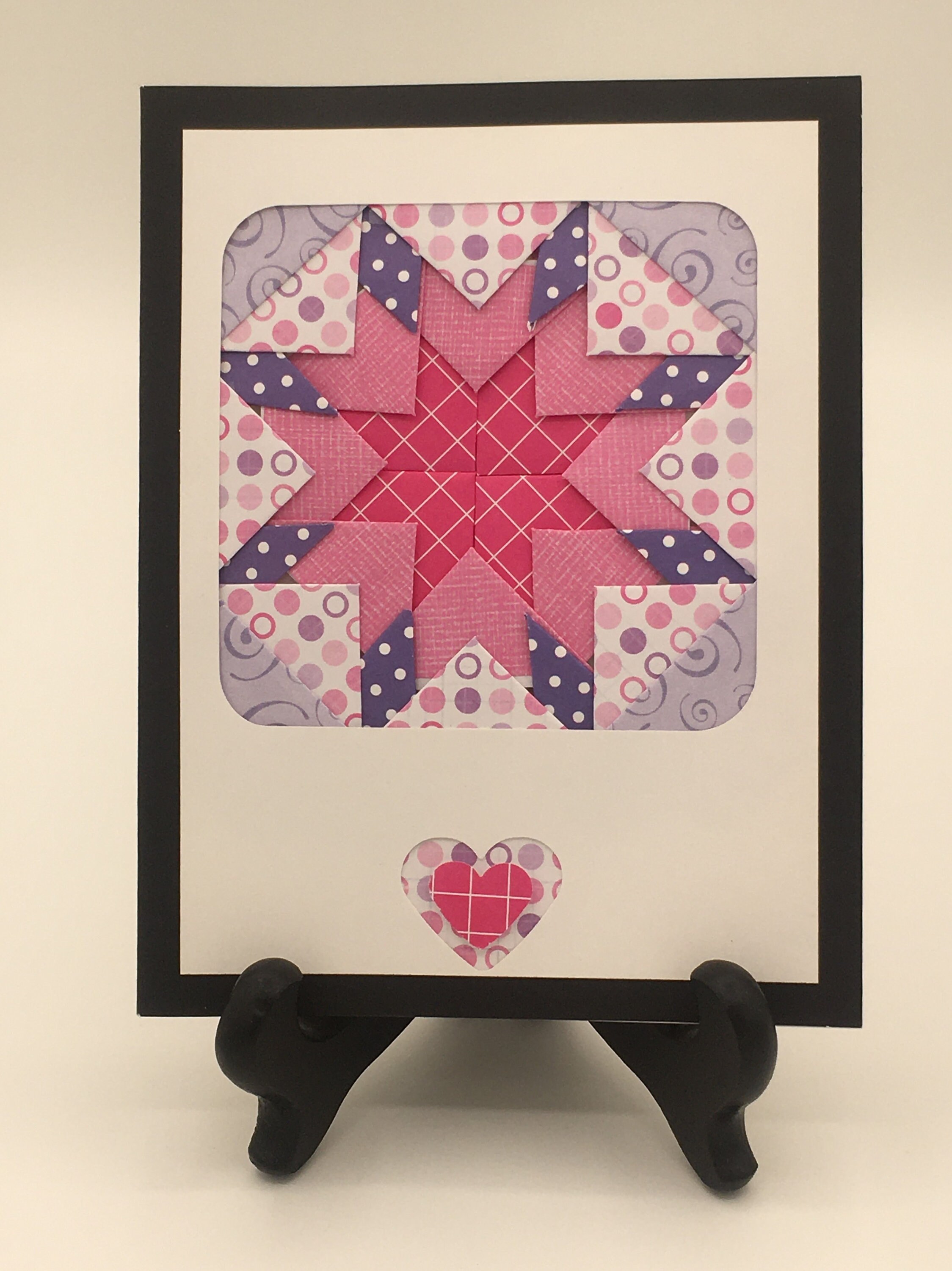 Set of 3 Quilt Design Note Cards Pink and Purple - Etsy UK