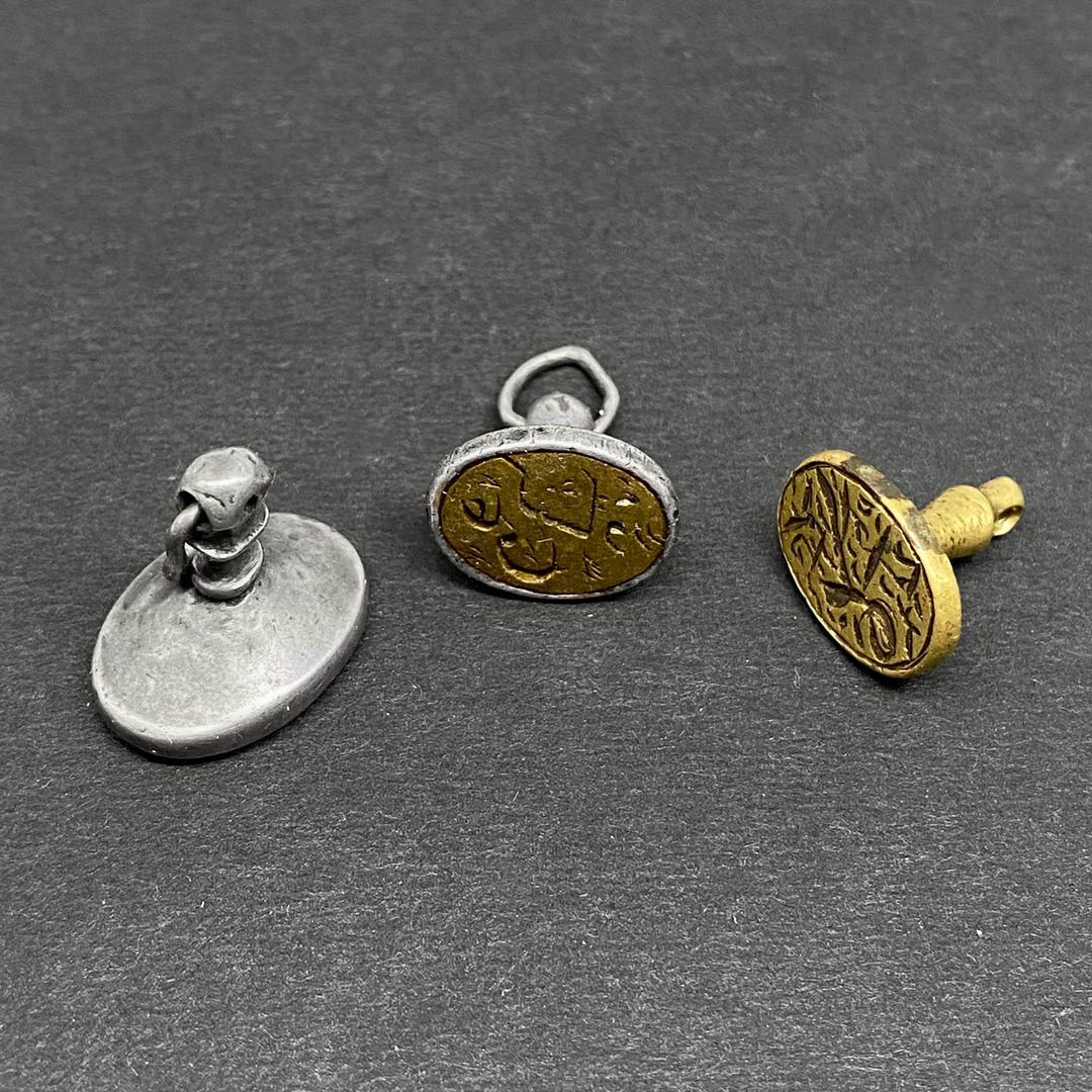 Antique Persian Arabic Islamic Wax Seal Watch Fob Lot, Vintage 1920s ...