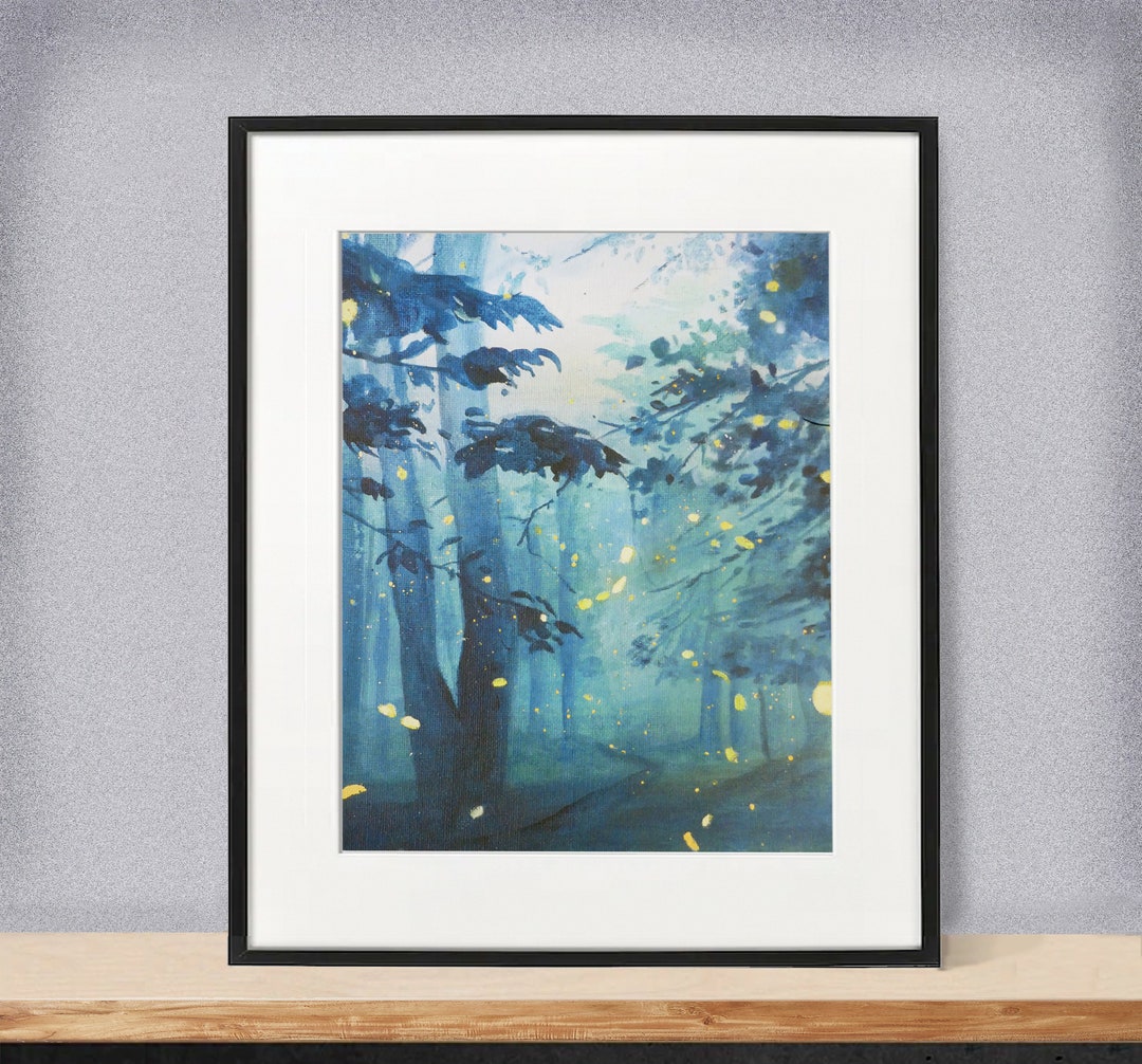 Art Print of Original Painting 'firefly Forest' - 3 Sizes - 5 X 7 - 8 X ...