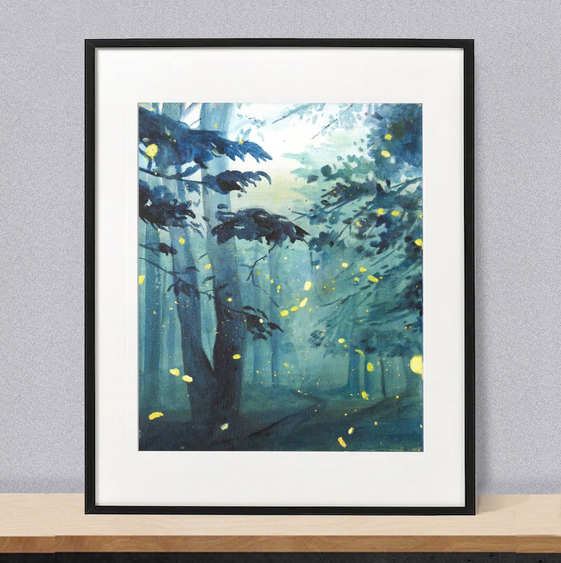 Art Print of Original Painting 'firefly Forest' 4 | Etsy