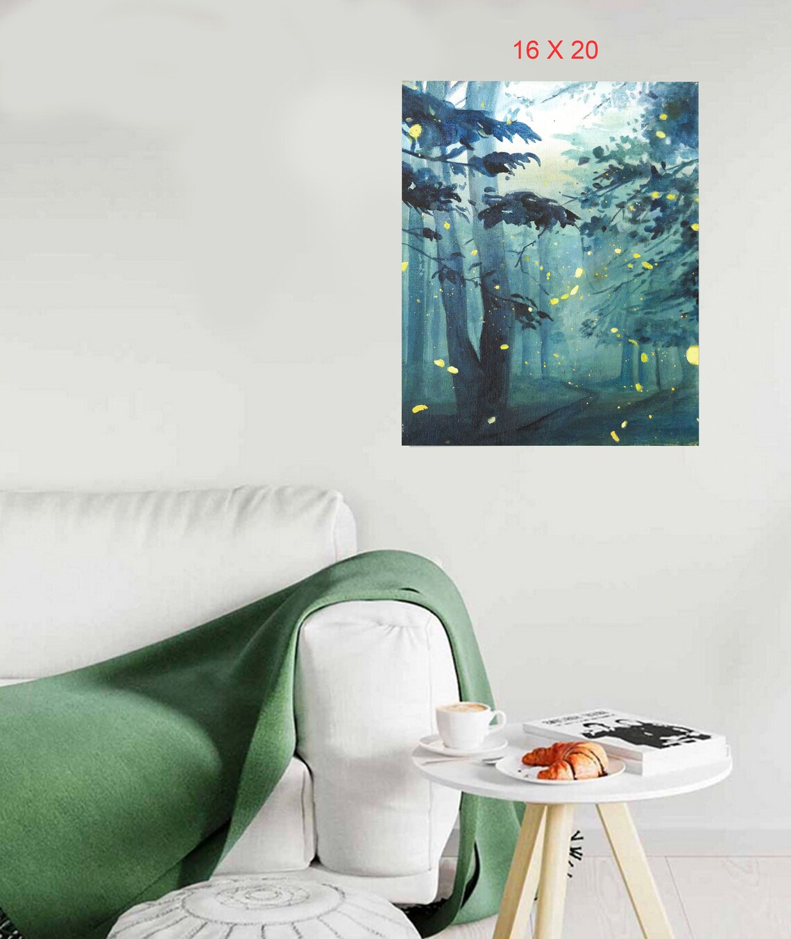 Art Print of Original Painting 'firefly Forest' 4 | Etsy