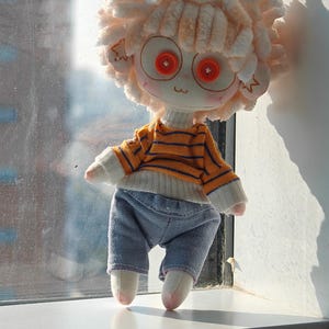 Mini Button Eyes Ragdoll - Chibi Milktea 16cm Cute Hand-painted Cartoon ...