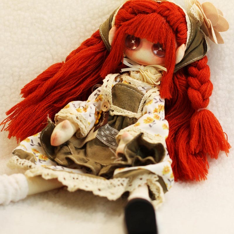 Red Hair Rag Doll - Etsy