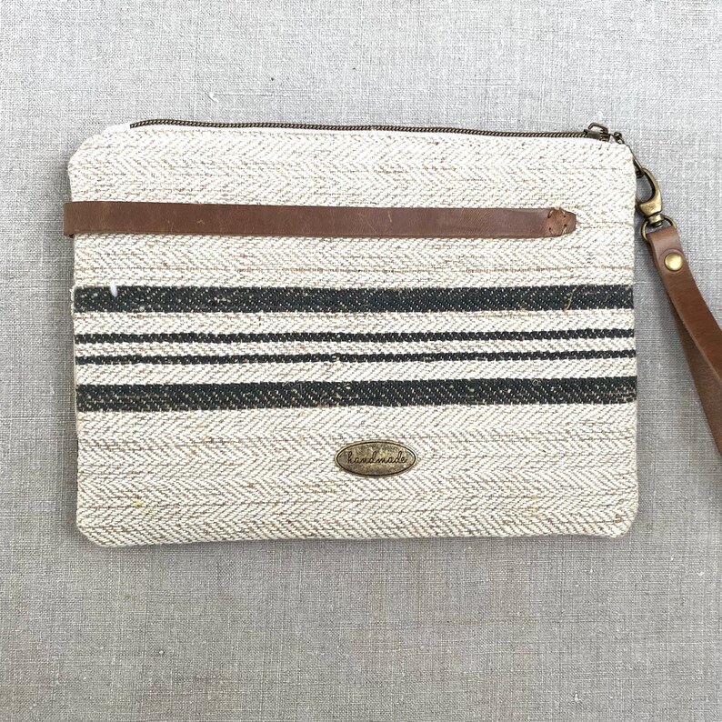 Grain Sack Bag, European Grain Sack, Pouch, Gift, Wristlet, Linen ...