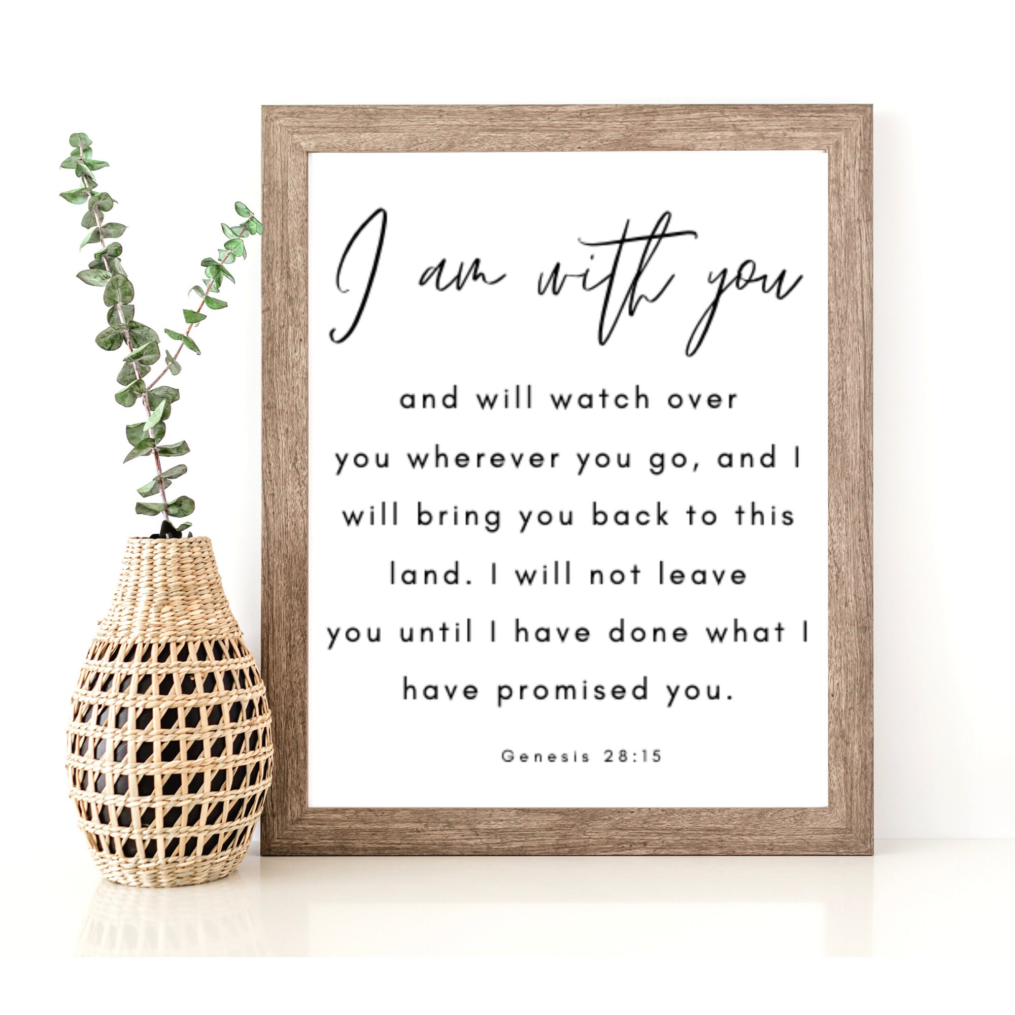 Genesis 28:15, I Am With You Printable Wall Art Decor, Wall Art Decor ...