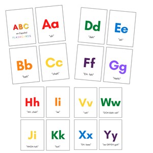 Spanish ABC Flashcards, Preschool Printables, Circle Time Printable ...