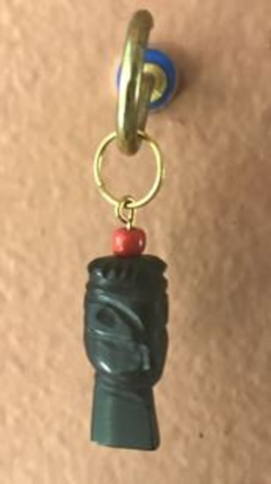 Azabache Amuleto Cabeza De Dos Caras Y Coral Santeria / IFA / Yoruba ...