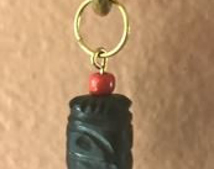 Azabache Amuleto Cabeza De Dos Caras Y Coral - Santeria / IFA / Yoruba ...