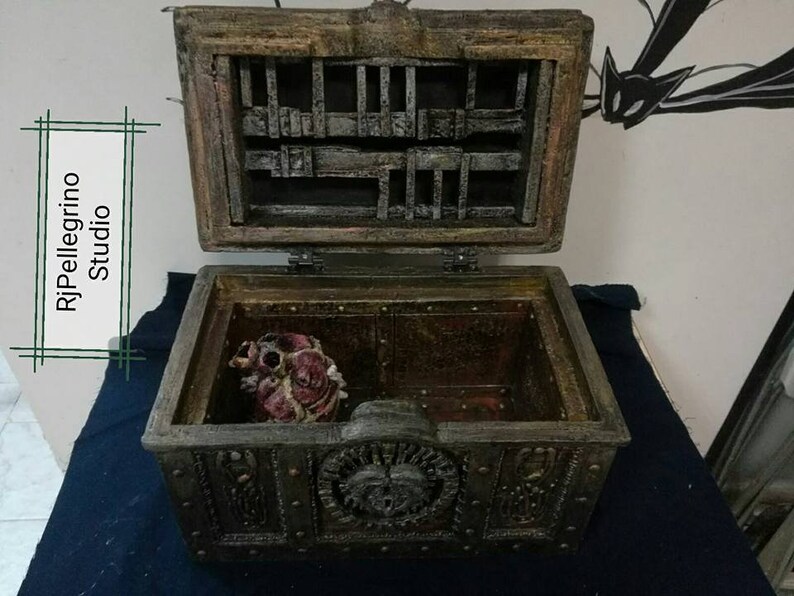 Chest/coffer Heart/heart Key/key Davy Jones | Etsy Canada