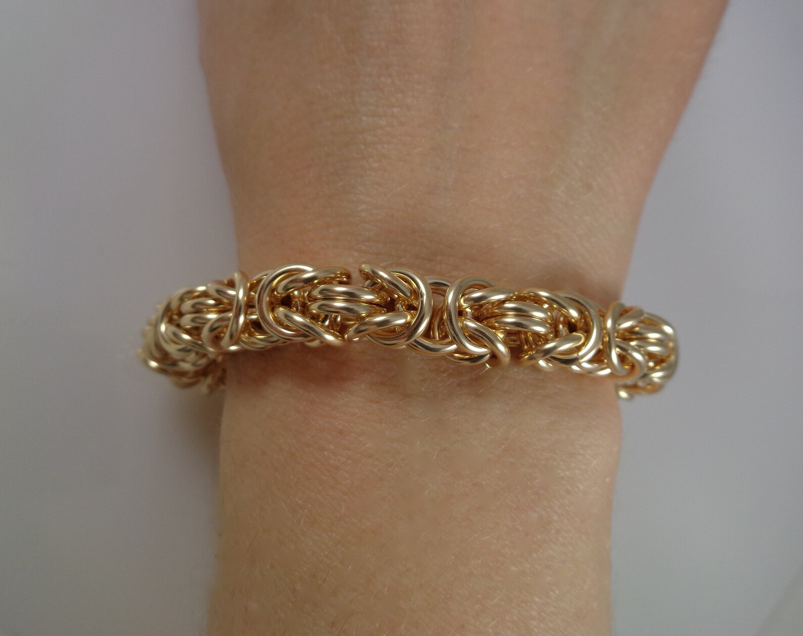 Gold Filled Chainmail Bracelet, Gold Filled Byzantine Chainmaille ...