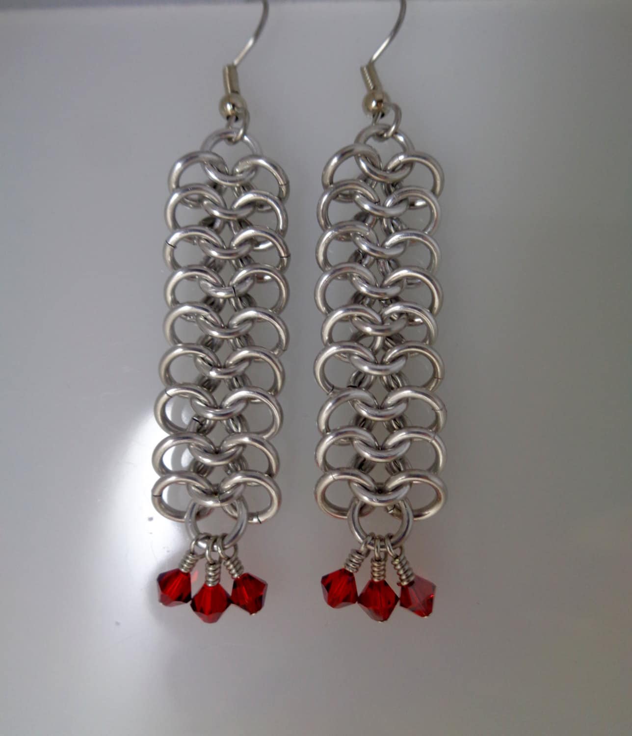 Swarovski Crystal Chainmail Earrings - Etsy