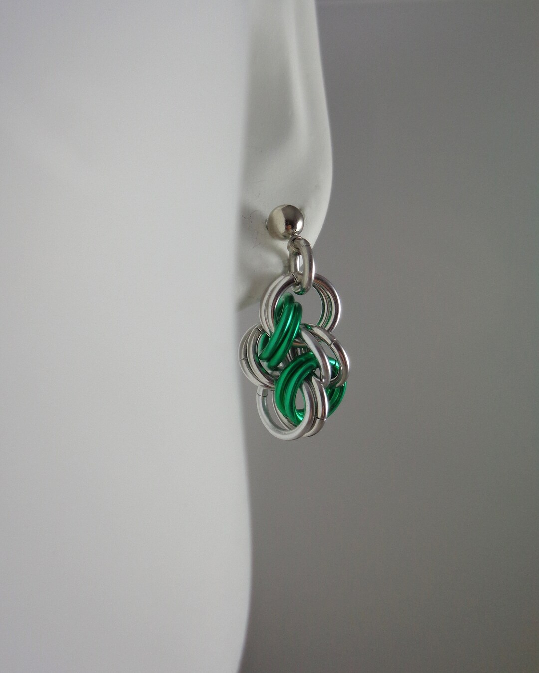 Double Cloud Cover Chainmail Earrings Chain Mail Earrings Chainmaille ...