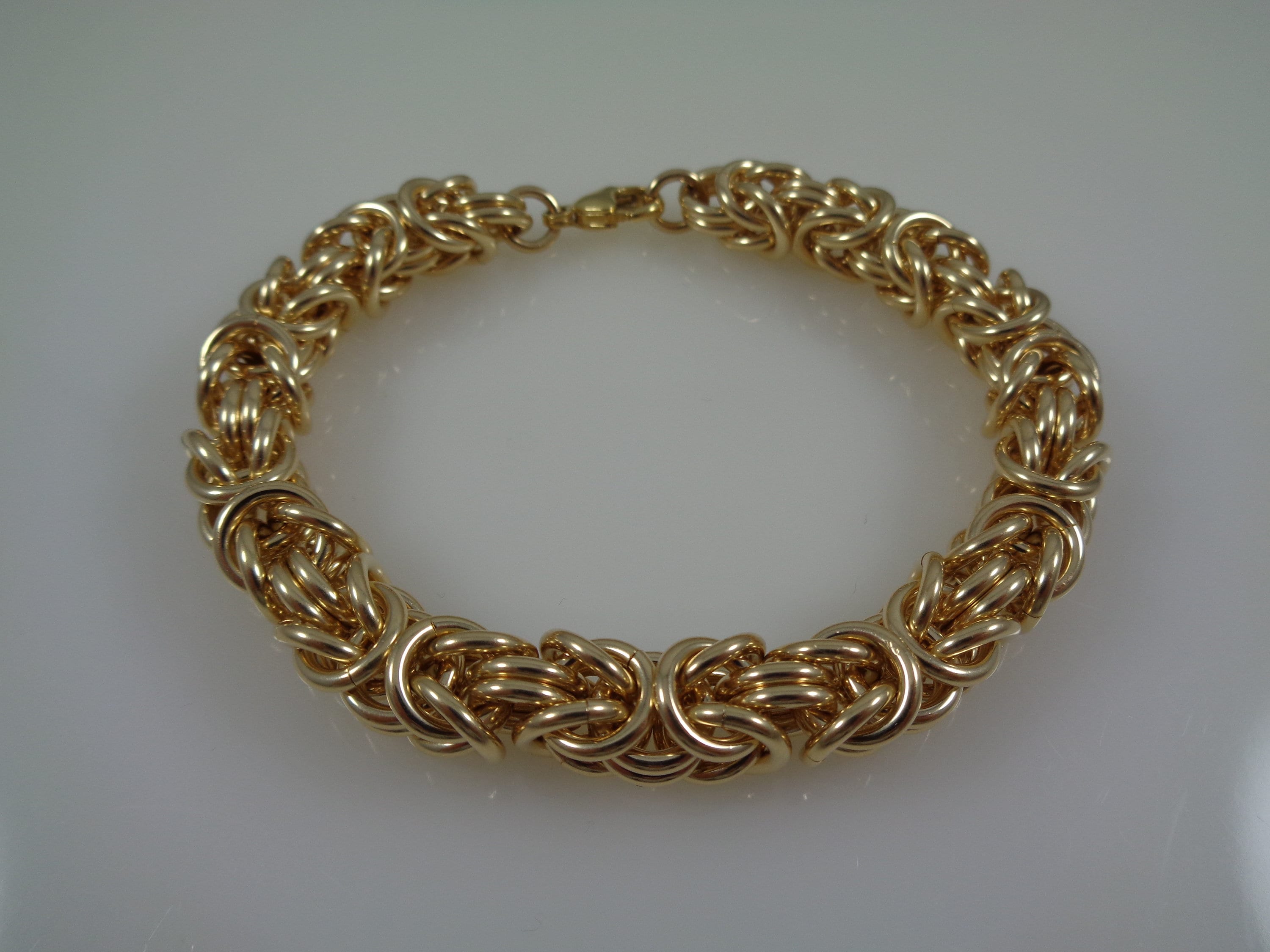 Gold Filled Chainmail Bracelet, Gold Filled Byzantine Chainmaille ...