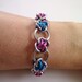 Four Winds Chainmail Bracelet Turquoise Pink and Silver Chain Mail ...