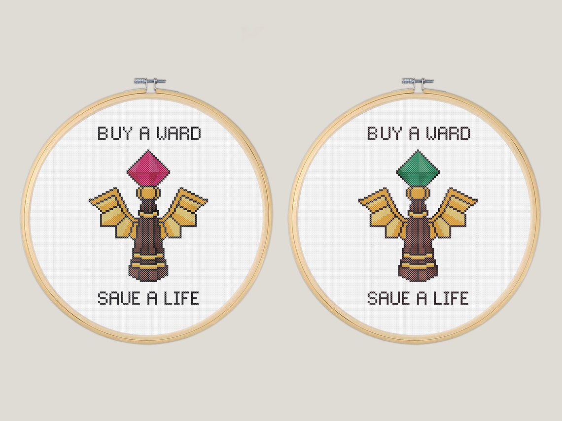 Stealth & Vision Ward Bundle - League of Legends Cross Stitch - PATTERN ...