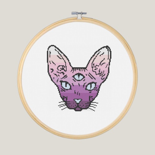 Sunflower Cat Cross Stitch Pattern Digital Format PDF | Etsy