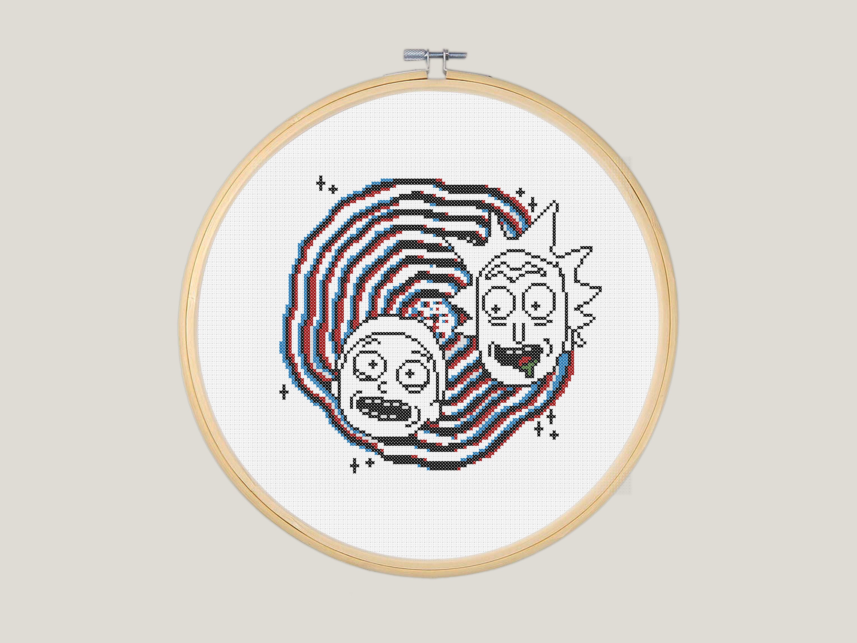 Rick and Morty in 3D Cross Stitch PATTERN | Etsy Australia