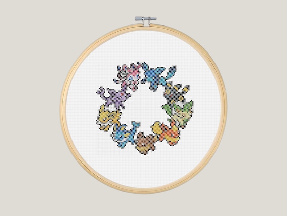 Eevee Evolution Pokemon Cross Stitch PATTERN | Etsy Canada