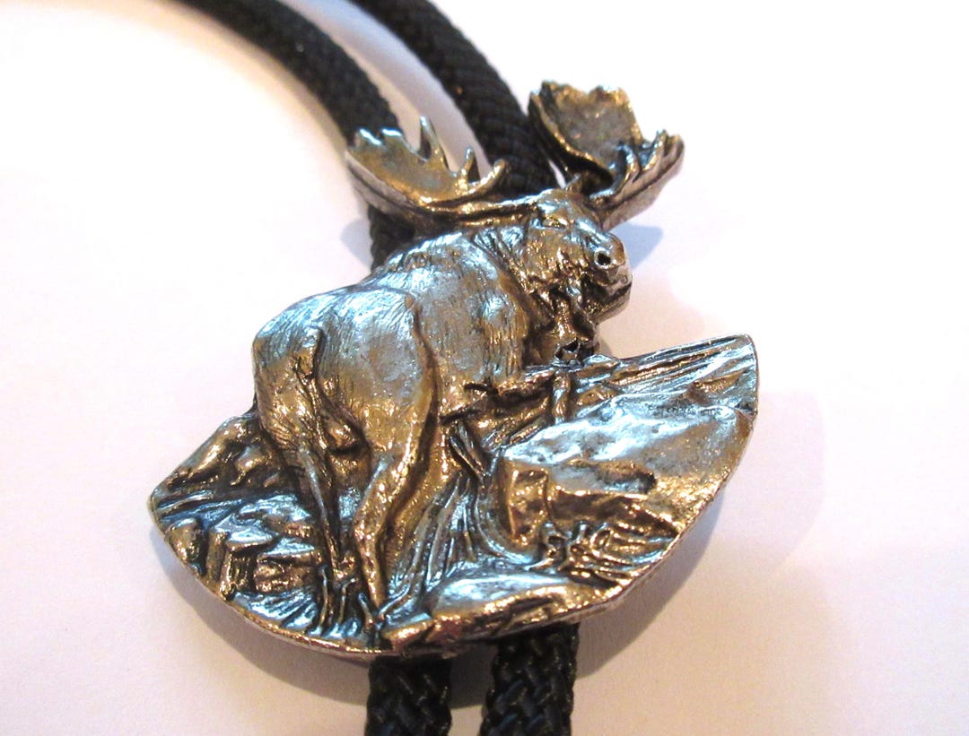 Moose Bolo Tie, Vintage Metal Moose Elk Bolo Tie IC Lot FL3 - Etsy