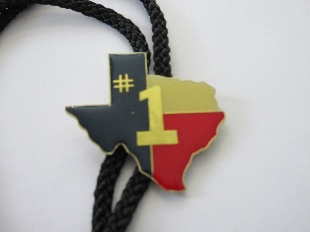 Texas Bolo Tie- Costume Texas Number 1 Oil Longhorns Enamel-gifts for ...