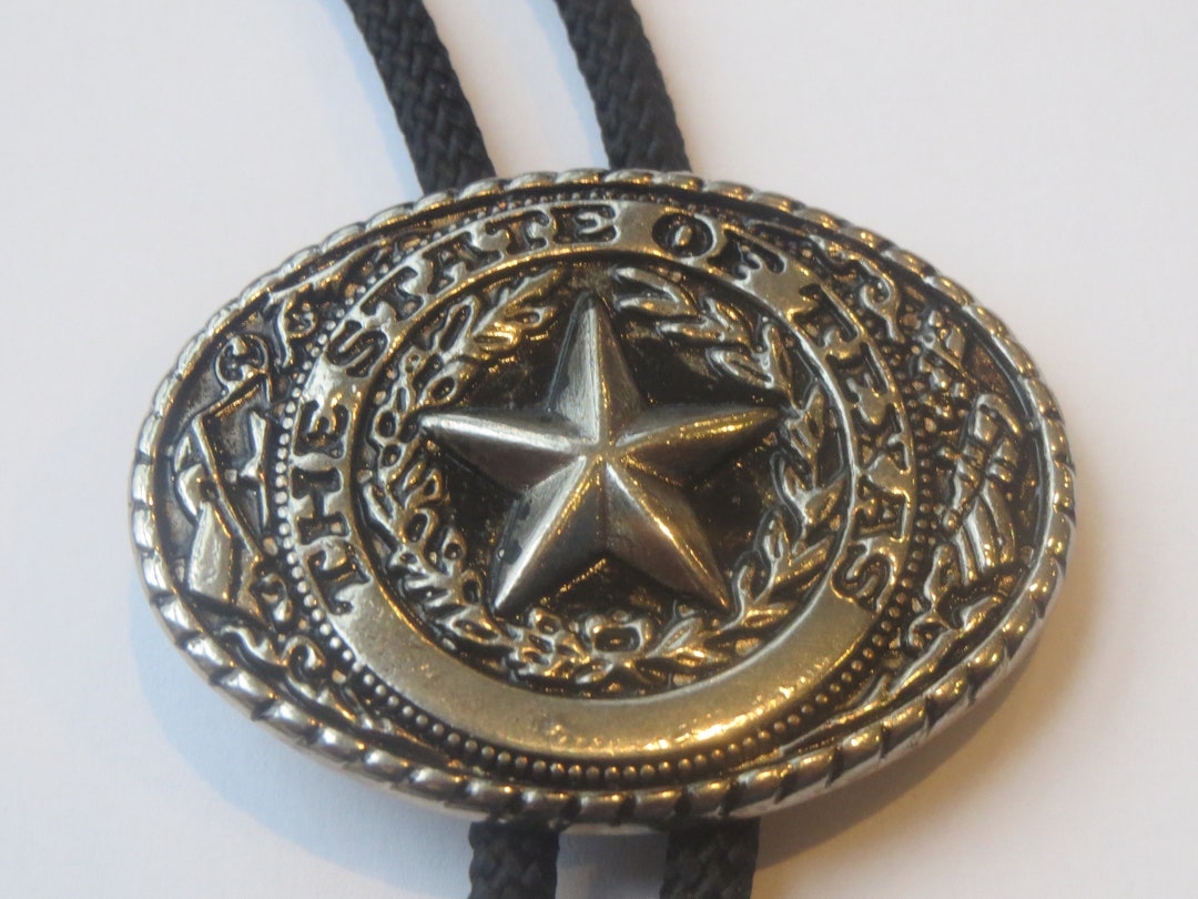 Texas Bolo Tie-Gifts for Him-Handcrafted Silver and Black The State of ...