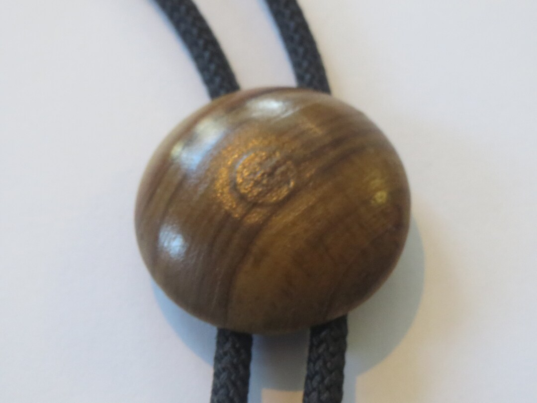 Wood Bolo Tie, Handcrafted Light Brown Tone Round Wood- Gifts for Him ...
