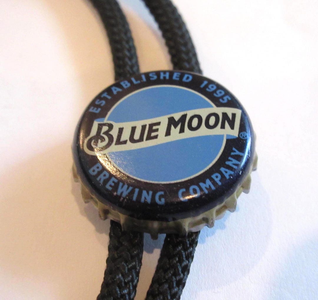Blue Moon Beer Bottle Cap Bolo Tie: Handcrafted Breweriana Gag Gift IC ...