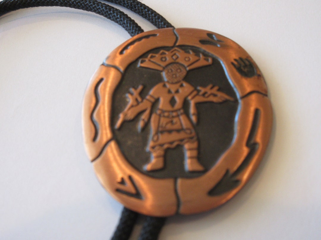 Copper Bolo Tie, Vintage Copper Kachina Dancer Idol God-gifts for Him ...