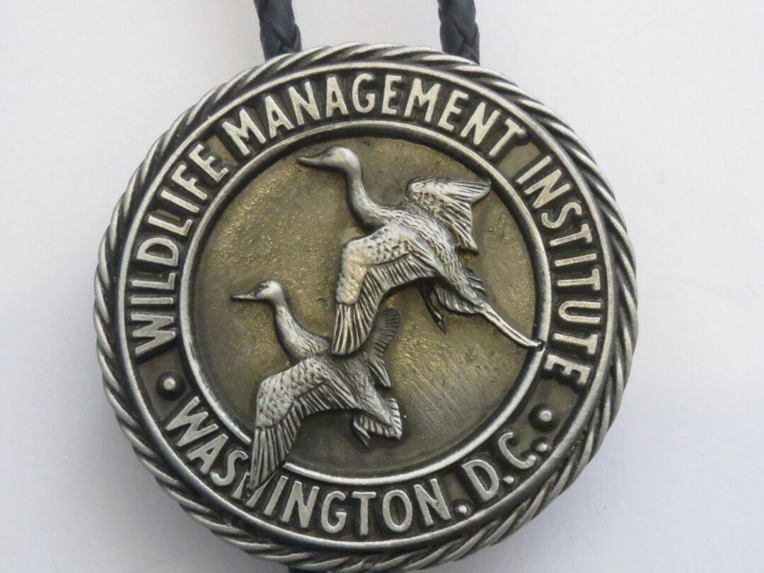 Bell Bolo Tie Signed Sid Bell Wildlife Management Institute - Etsy