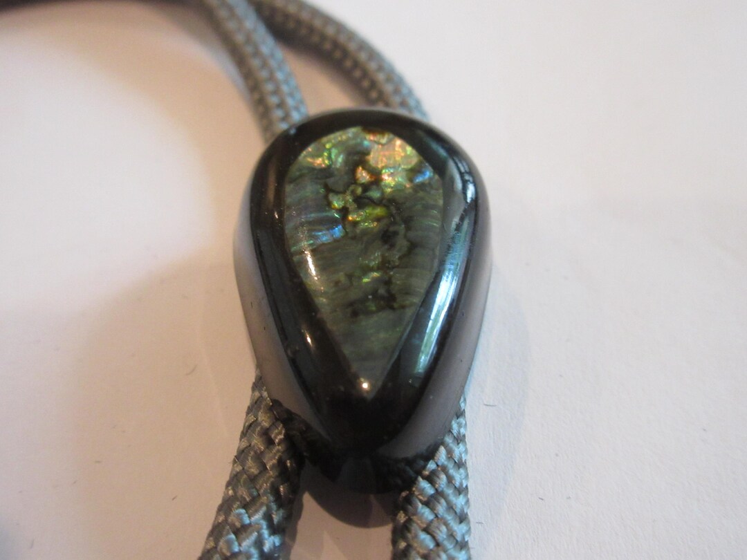 Shell Bolo Tie, Handcrafted Beach Acrylic Shell Abalone Paua in Acrylic ...