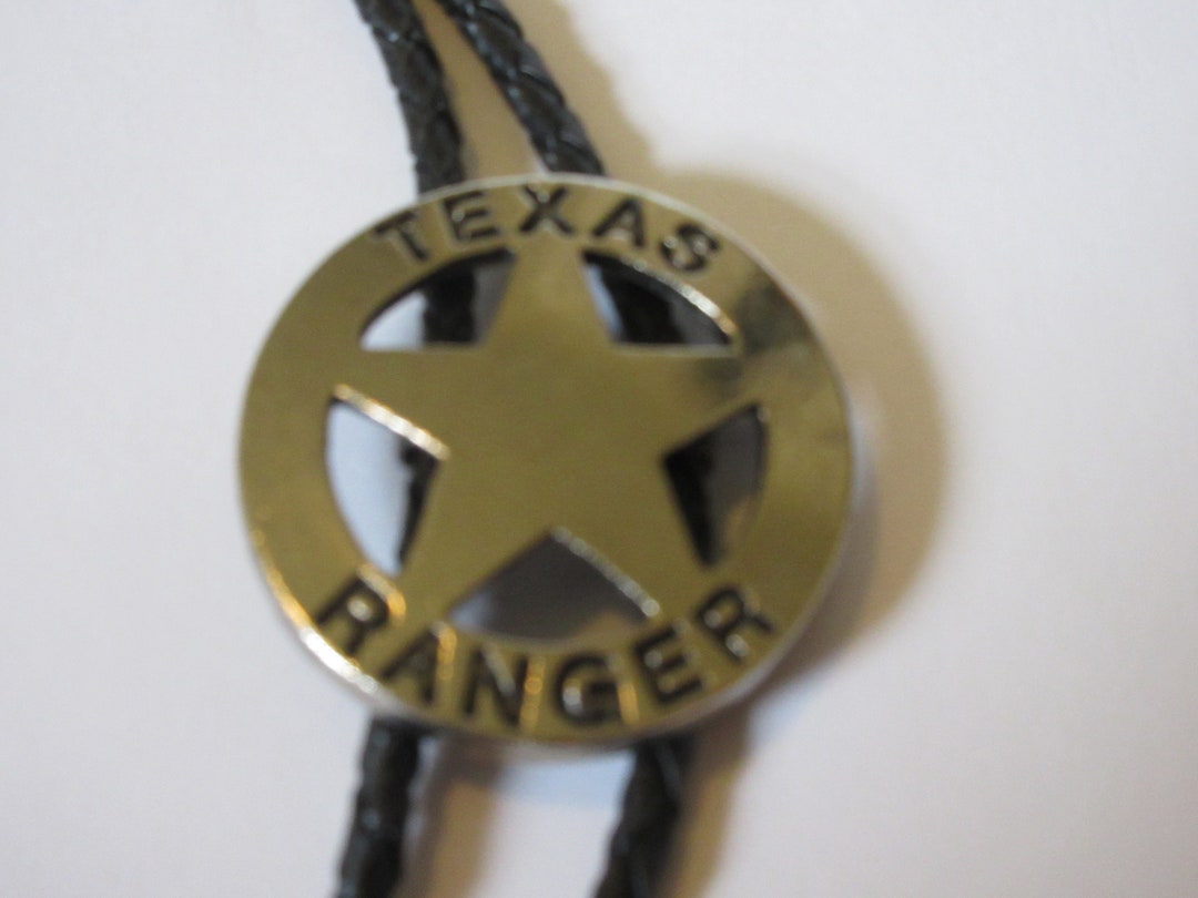 Texas Ranger Bolo Tie, Costume Handcrafted Gold Tone Texas Star Ranger ...