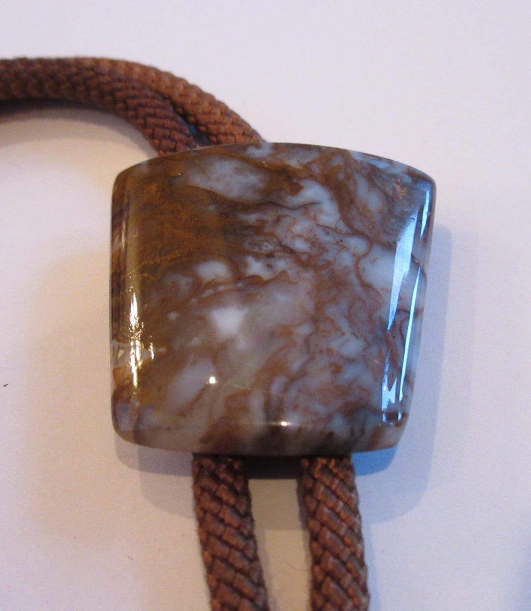 Brown Bolo Tie Light Brown Beige Multi Brown Gray Tone Stone Gifts for ...