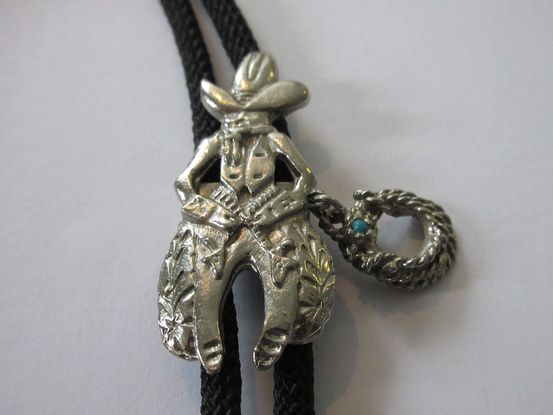 Cowboy Bolo Tie-gifts for Him- Costume Cowboy Lasso Rope W Turquoise ...