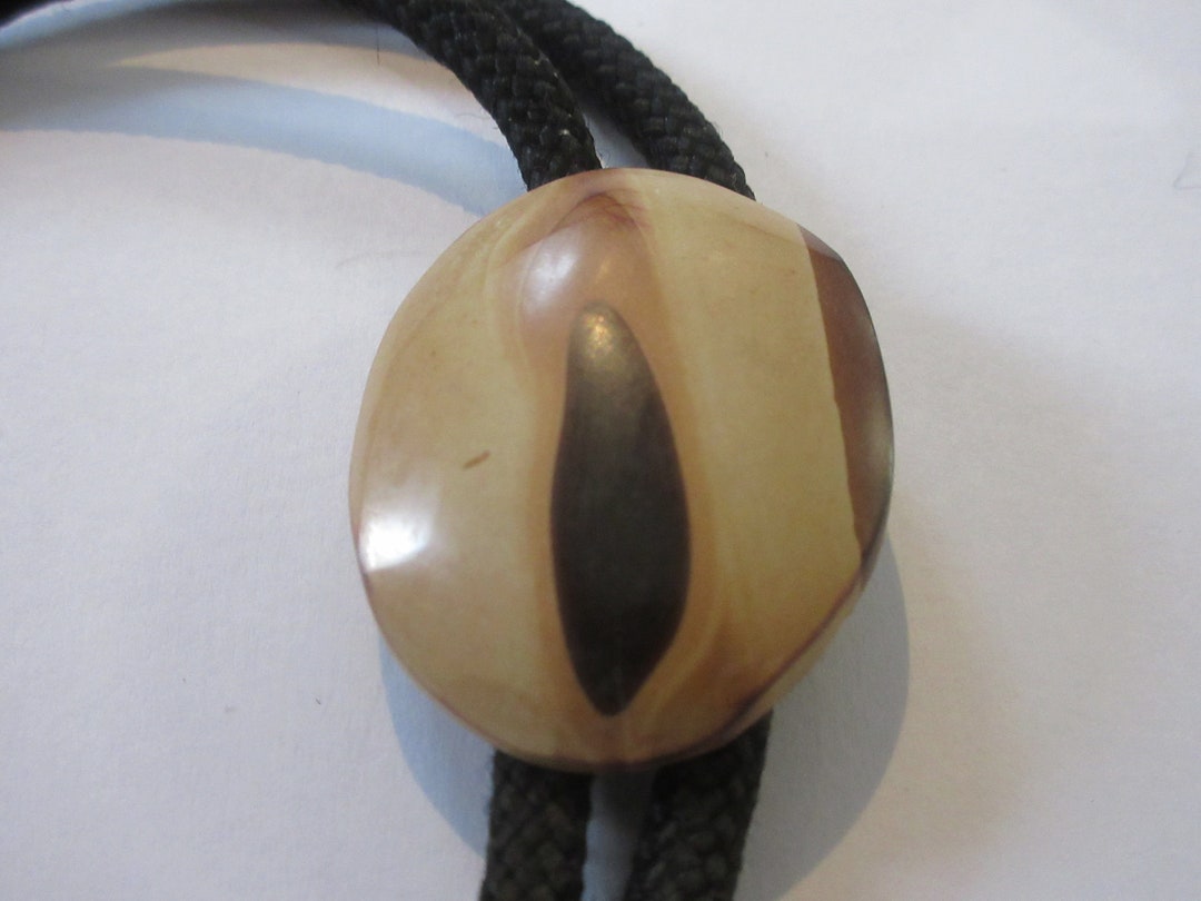 Handcrafted Wood Swirl Bolo Tie: Beige Brown Oval IC Lot FL2 - Etsy