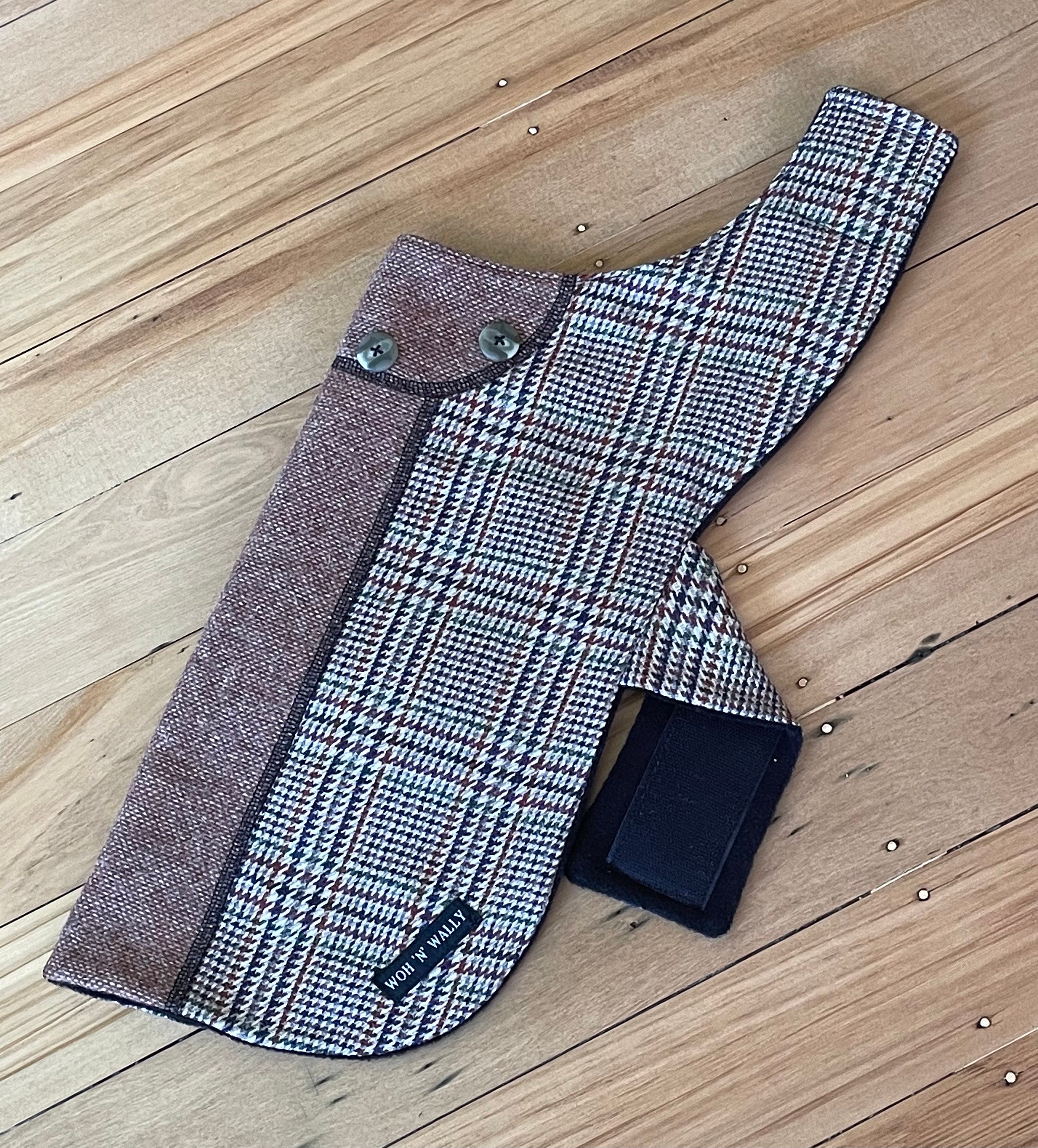 Medium Wool Tweed Dog Coat With Tan Wool Trim. - Etsy